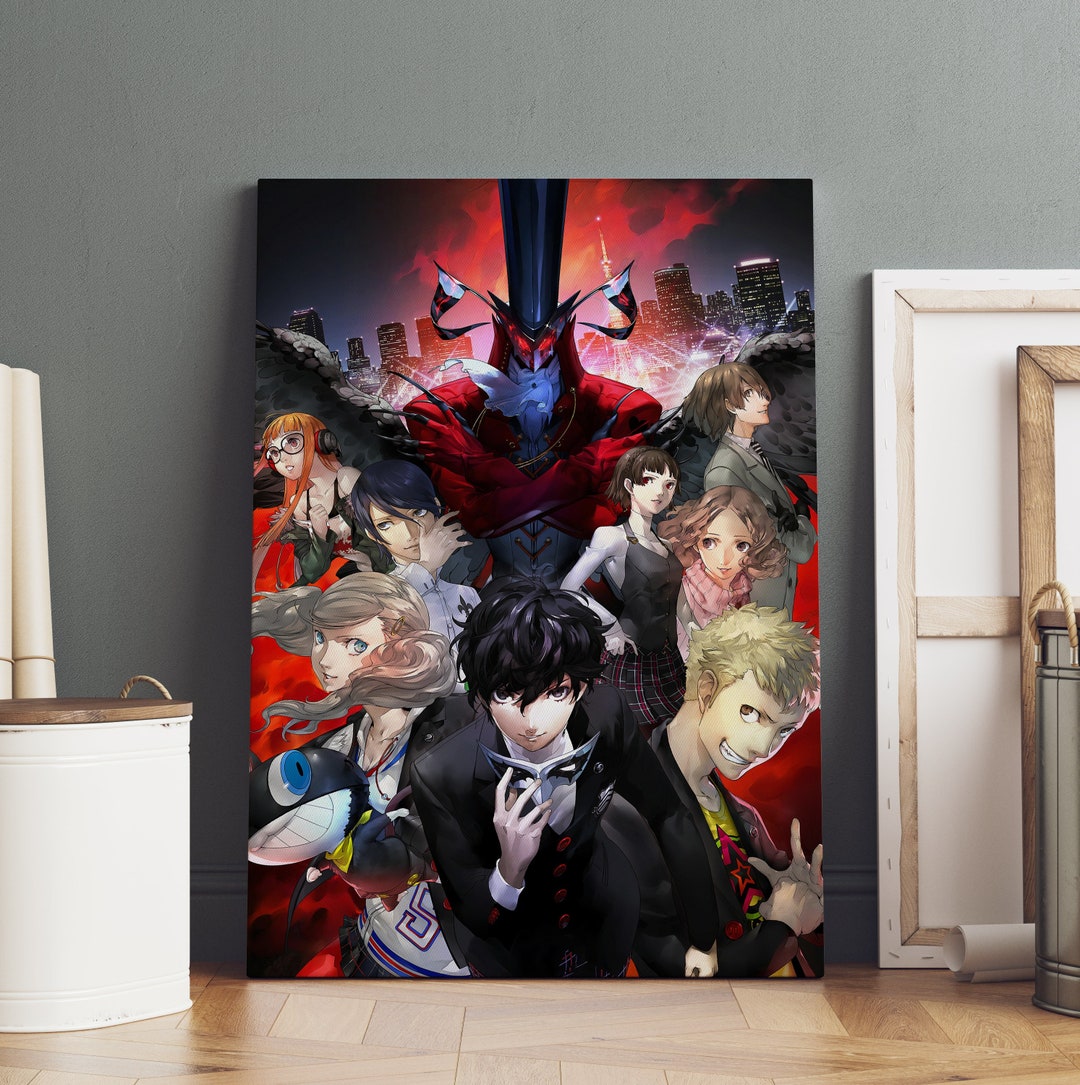 Persona 5 Poster | Rolled Canvas Print | Gaming Room Gift #1 - Etsy