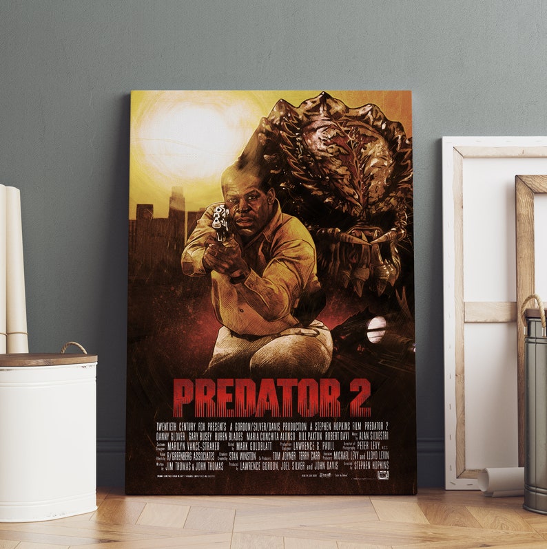 Predator Poster Arnold Schwarzenegger Classic Movie Wall Art Rolled ...