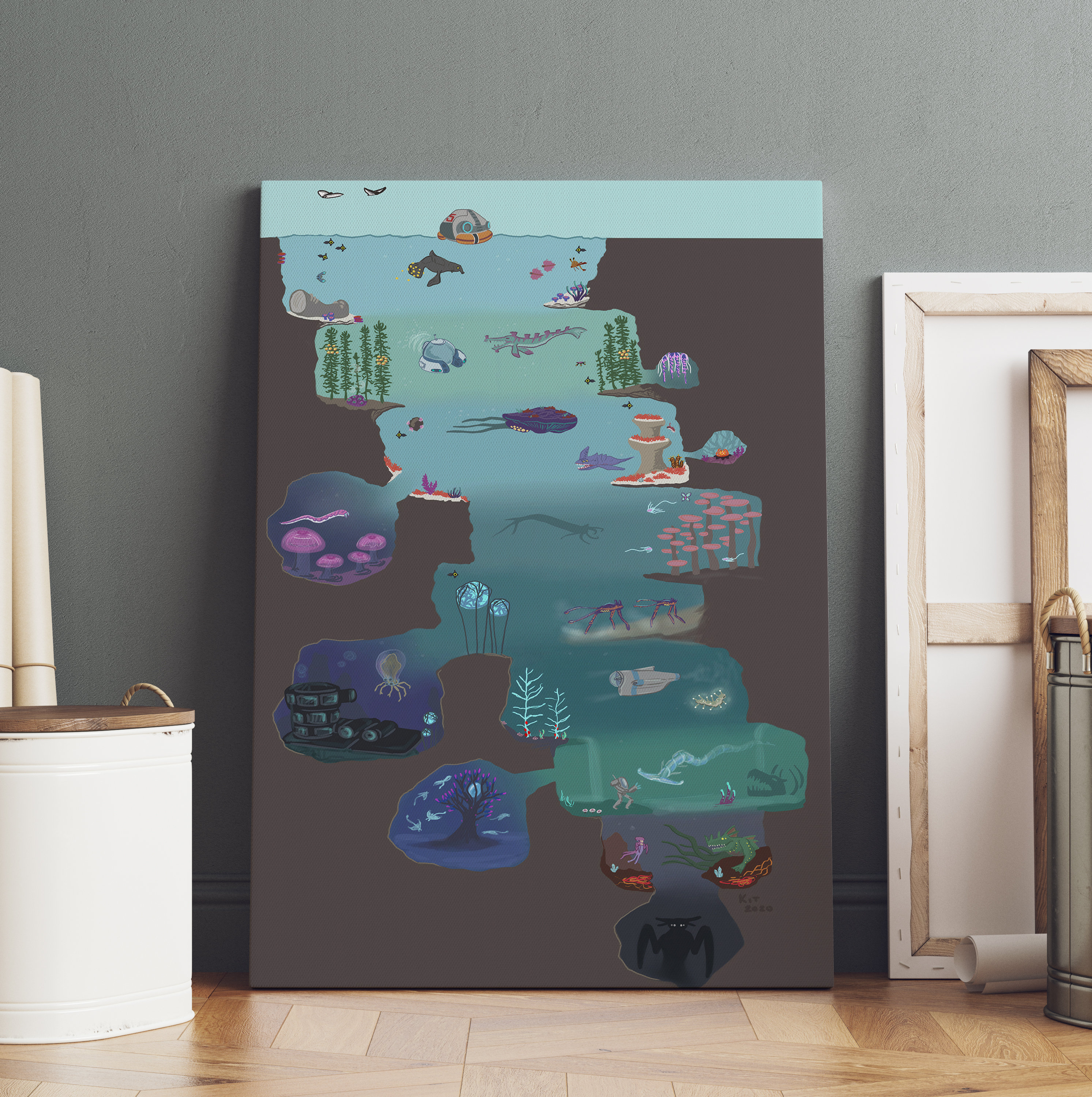 Subnautica Poster | Below Zero | Rolled Canvas Print | Gaming Room Gift ...