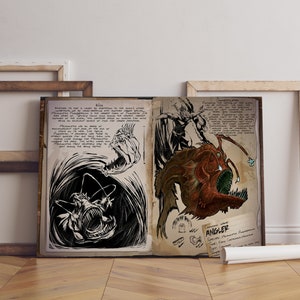 ARK Survival Evolved Poster Rolled Canvas Print Gaming Room Gift 3 - Etsy