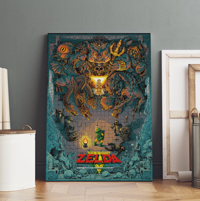 Legend of Zelda Poster | Breath of the Wild | Rolled Canvas Print ...