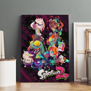Splatoon Poster Rolled Canvas Print Gaming Room Gift - Etsy