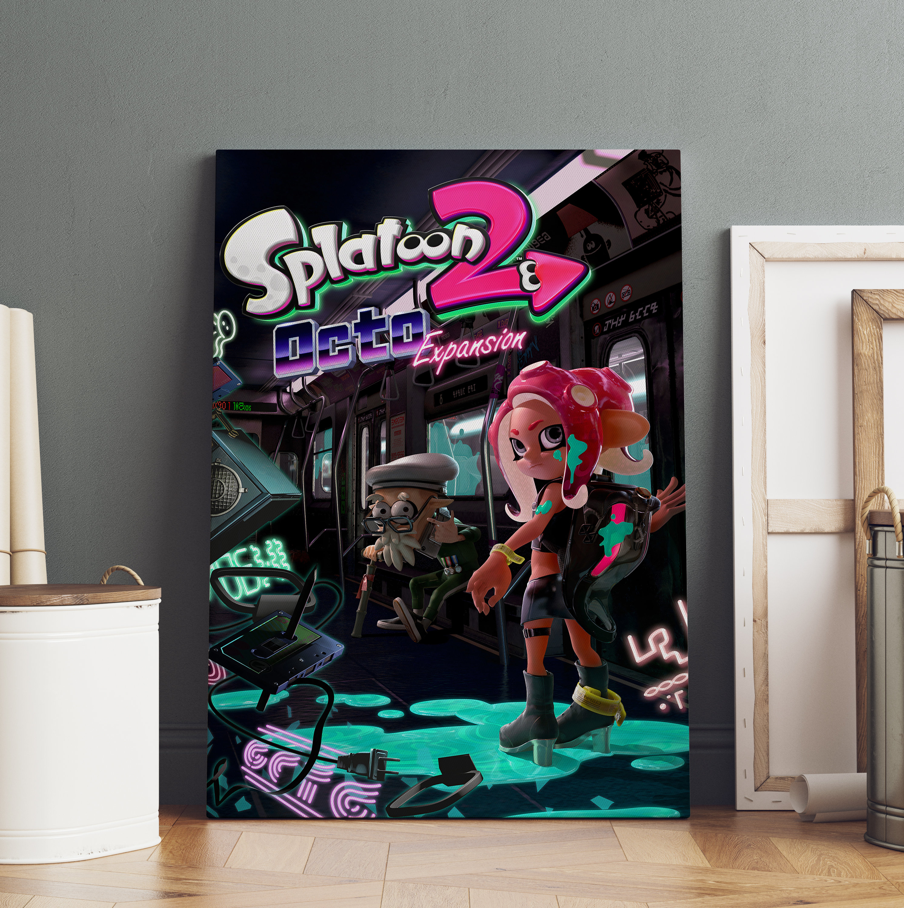 Splatoon Poster Rolled Canvas Print Gaming Room Gift - Etsy