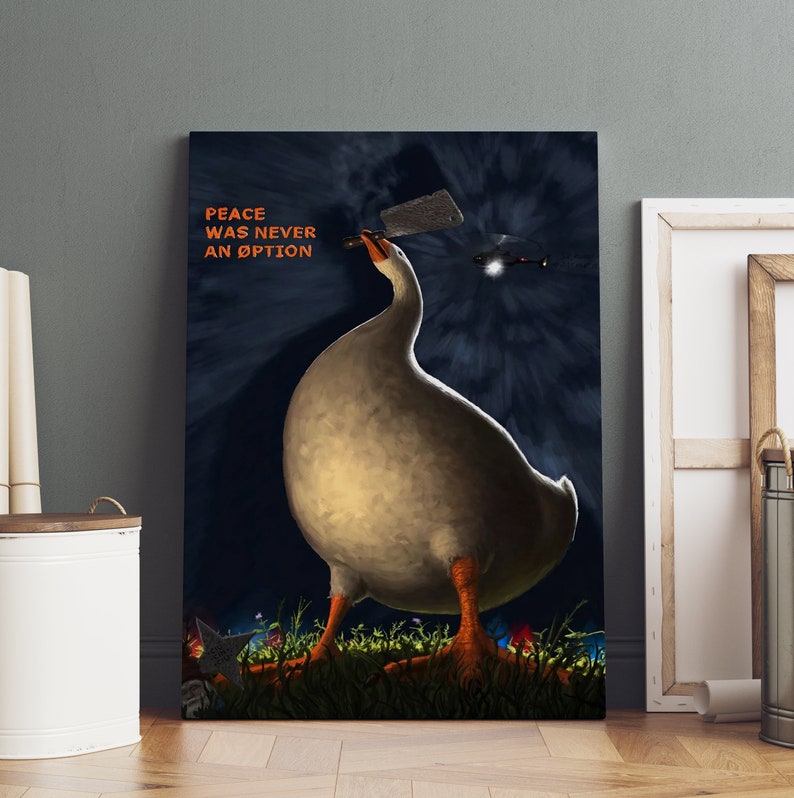 Pathetic Animal Poster | Duck Print | Rolled Canvas Print - Etsy