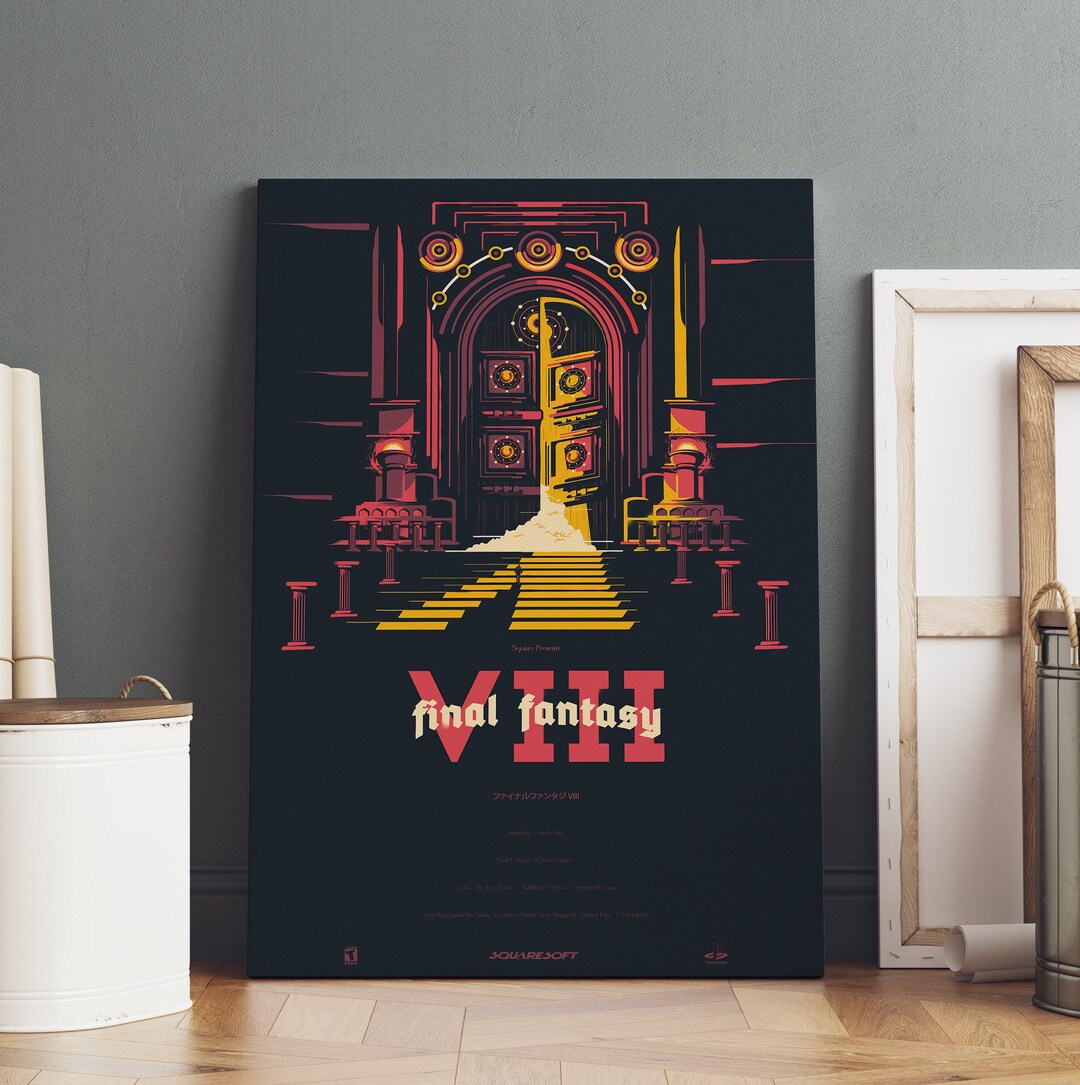 Final Fantasy Poster Rolled Canvas Print Gaming Room Gift 2 - Etsy