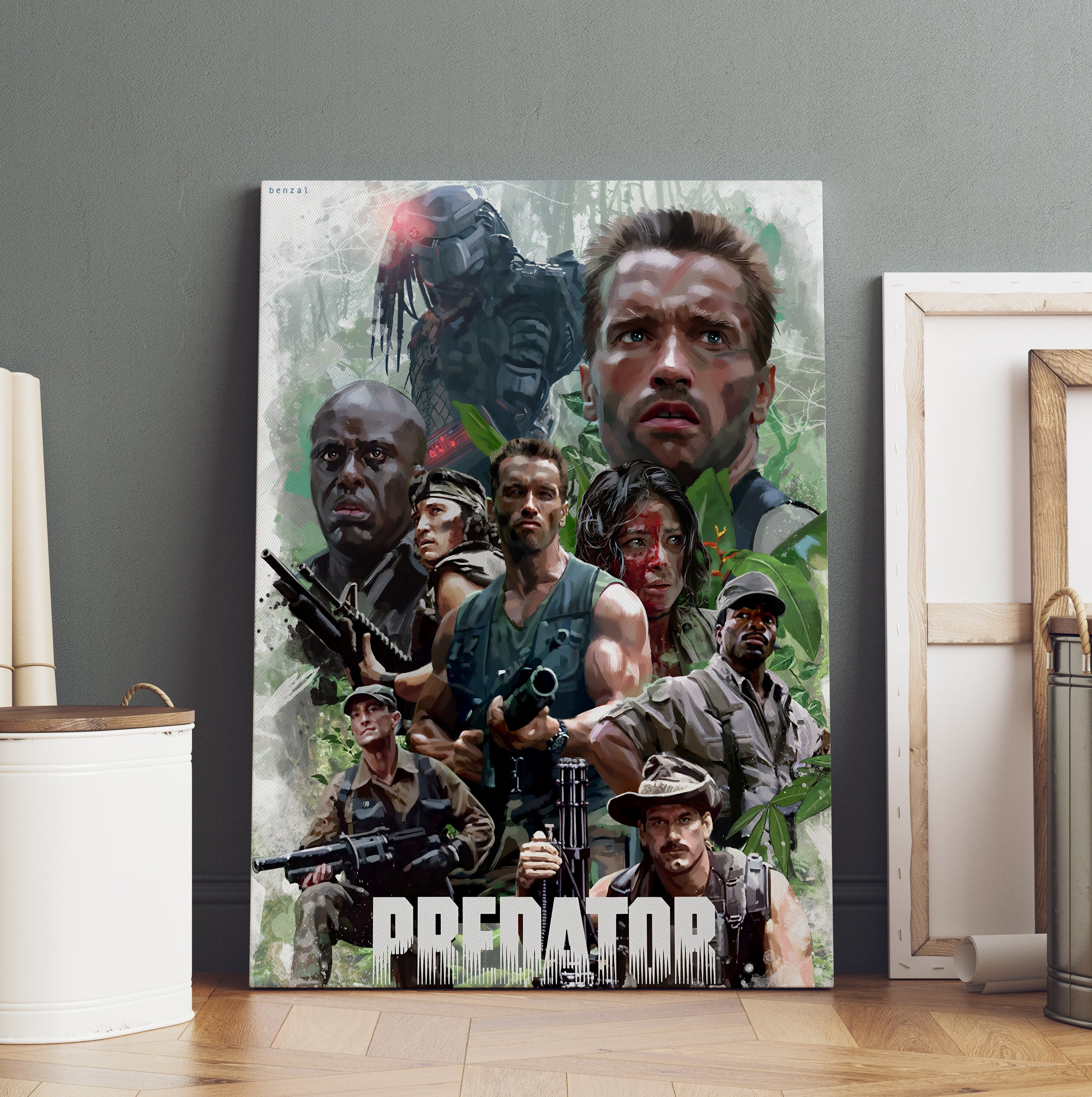 Predator Poster Arnold Schwarzenegger Classic Movie Wall Art Rolled ...