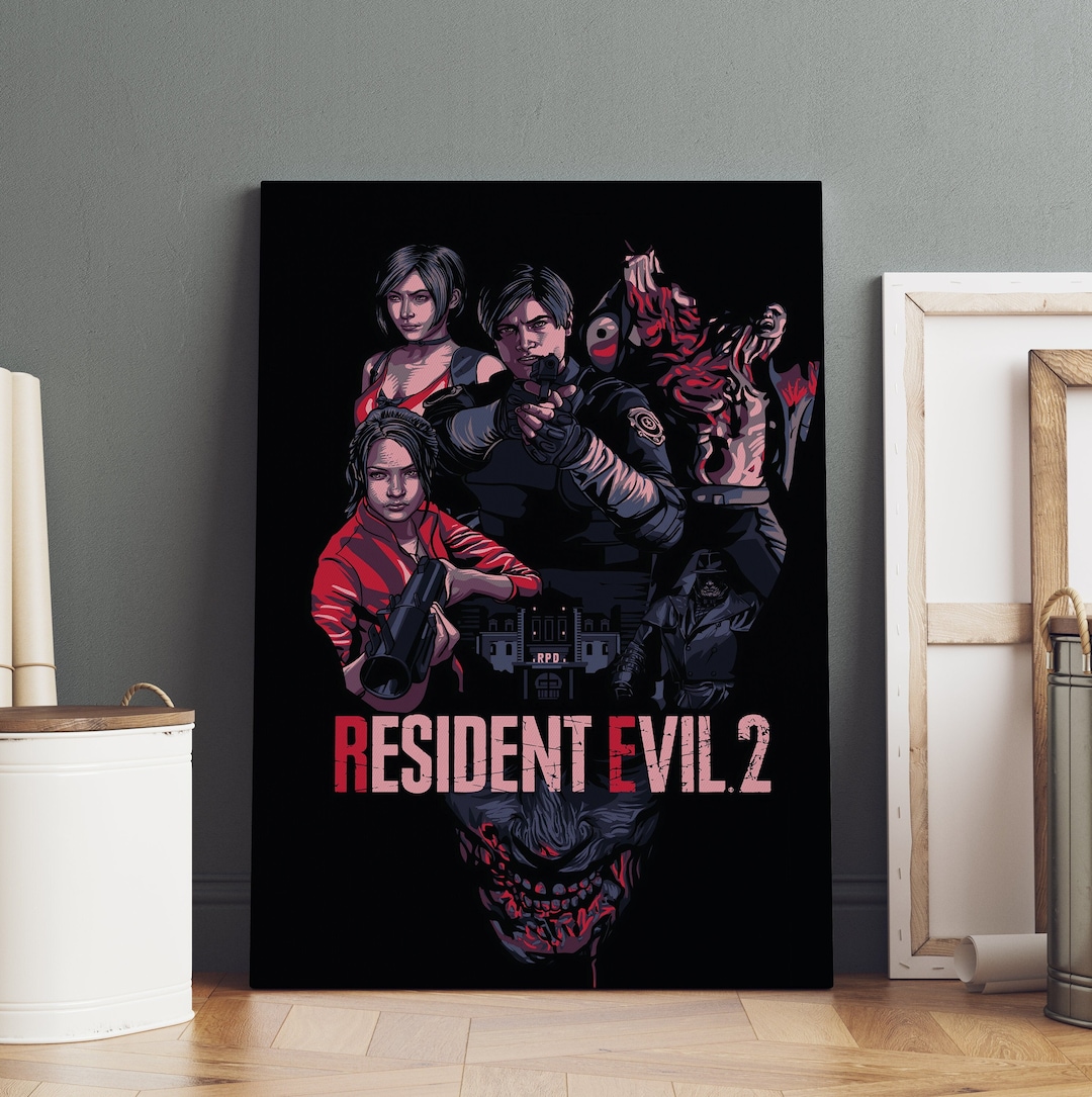 Resident Evil Poster Rolled Canvas Print Gaming Room Gift 1 - Etsy
