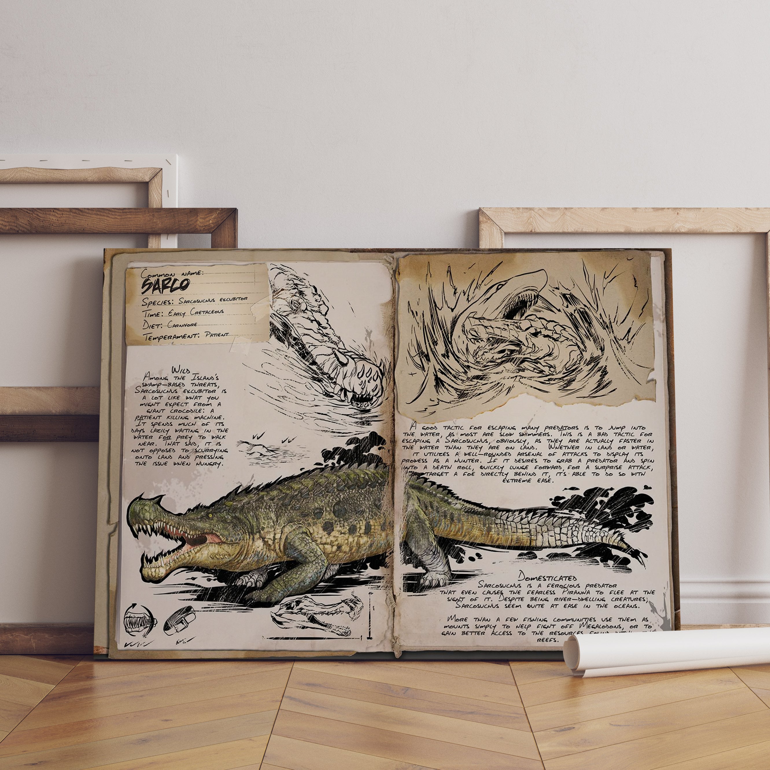 ARK Survival Evolved Poster Rolled Canvas Print Gaming Room Gift 2 - Etsy