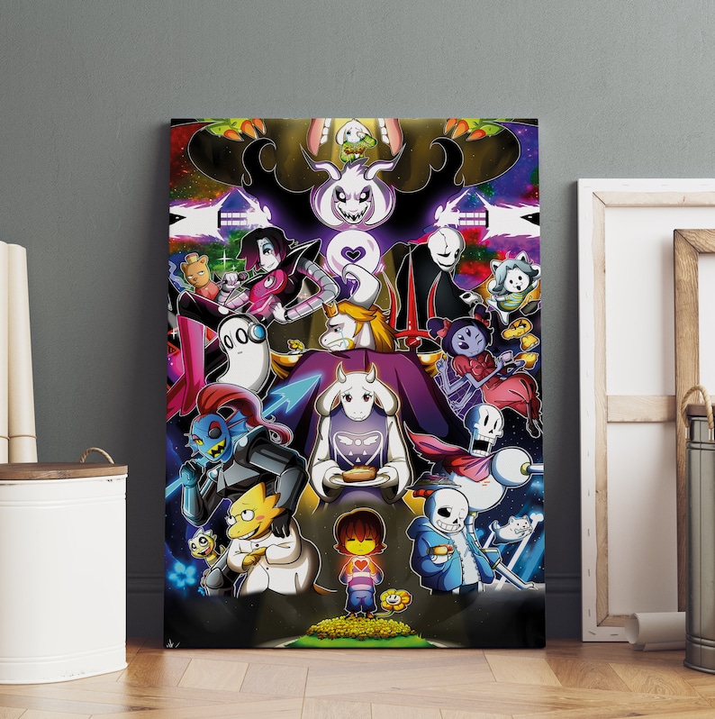 Undertale Poster | Rolled Canvas Print | Gaming Room Gift #1 - Etsy
