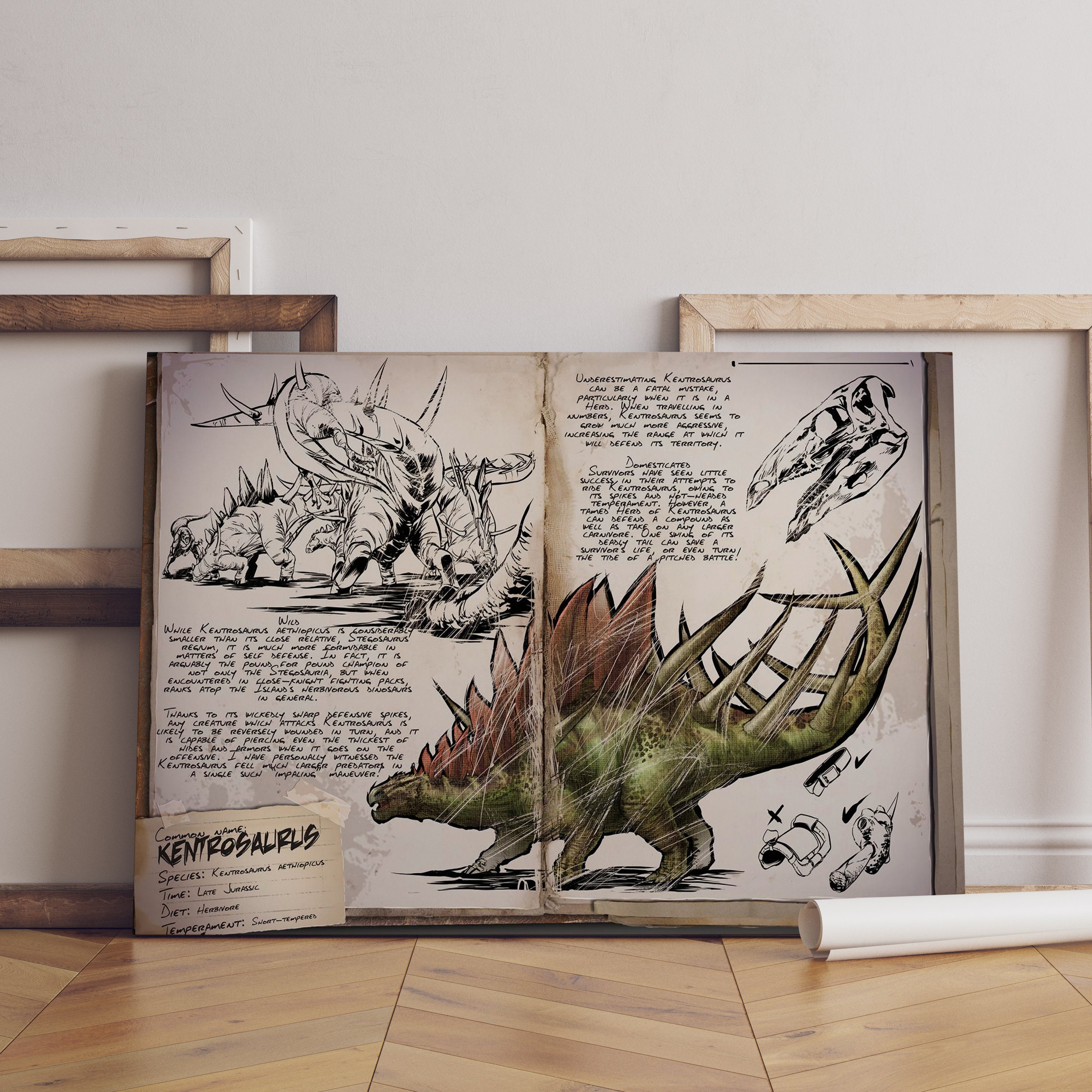 ARK Survival Evolved Poster Rolled Canvas Print Gaming Room Gift 2 - Etsy