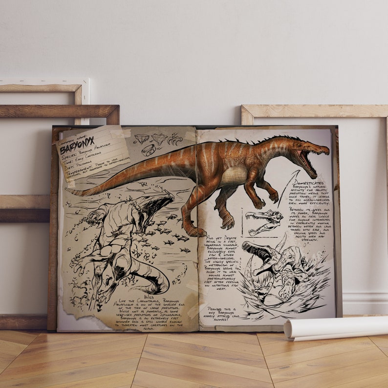 ARK Survival Evolved Poster Rolled Canvas Print Gaming Room Gift 1 - Etsy