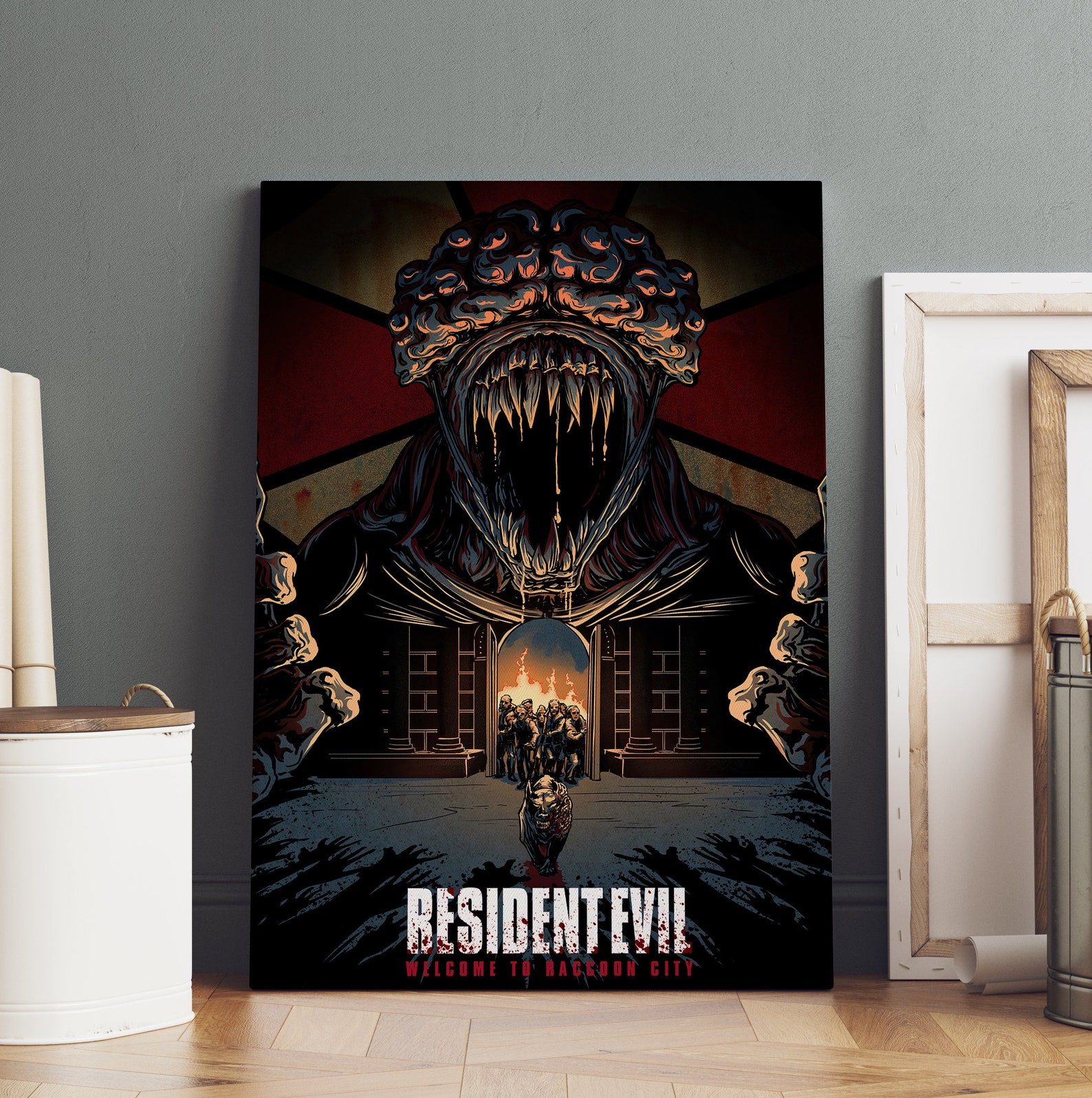 Resident Evil Poster | Rolled Canvas Print | Gaming Room Gift #2 - Etsy