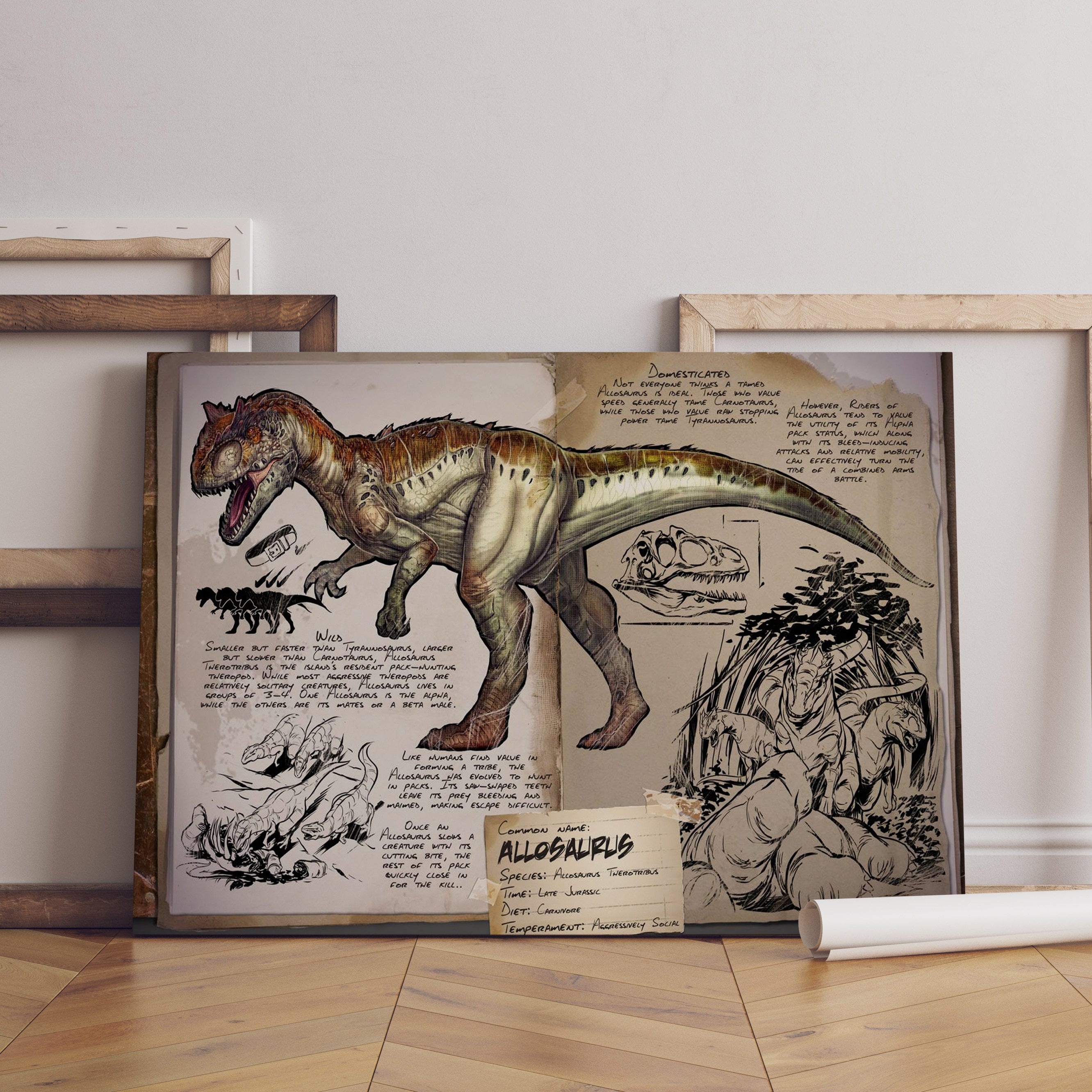 ARK Survival Evolved Poster Rolled Canvas Print Gaming Room Gift 3 - Etsy