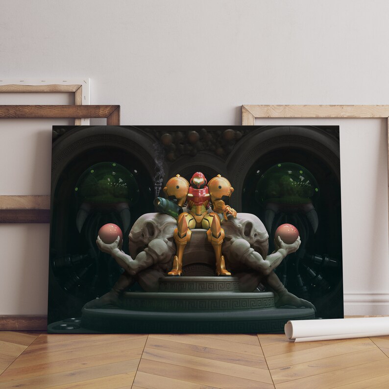 Metroid Prime Poster | Rolled Canvas Print | Gaming Room Gift #3 - Etsy