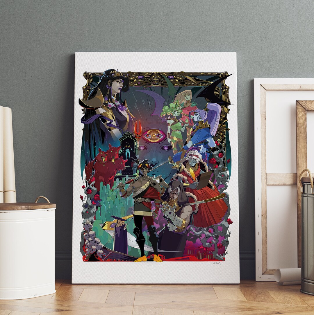 Hades Poster | Rolled Canvas Print | Gaming Room Gift #1 - Etsy
