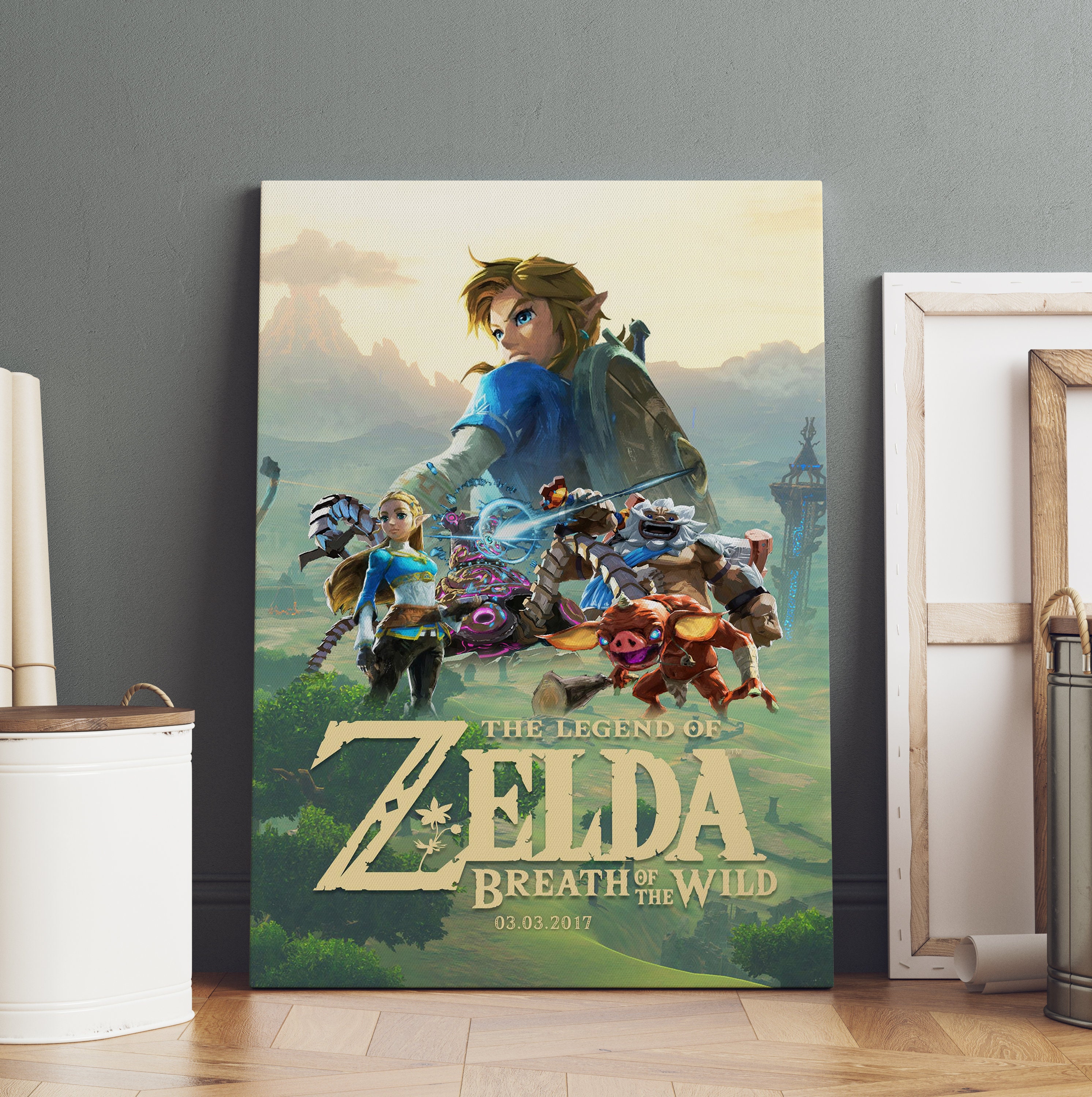 Legend of Zelda Poster Breath of the Wild Rolled Canvas Print Gaming ...