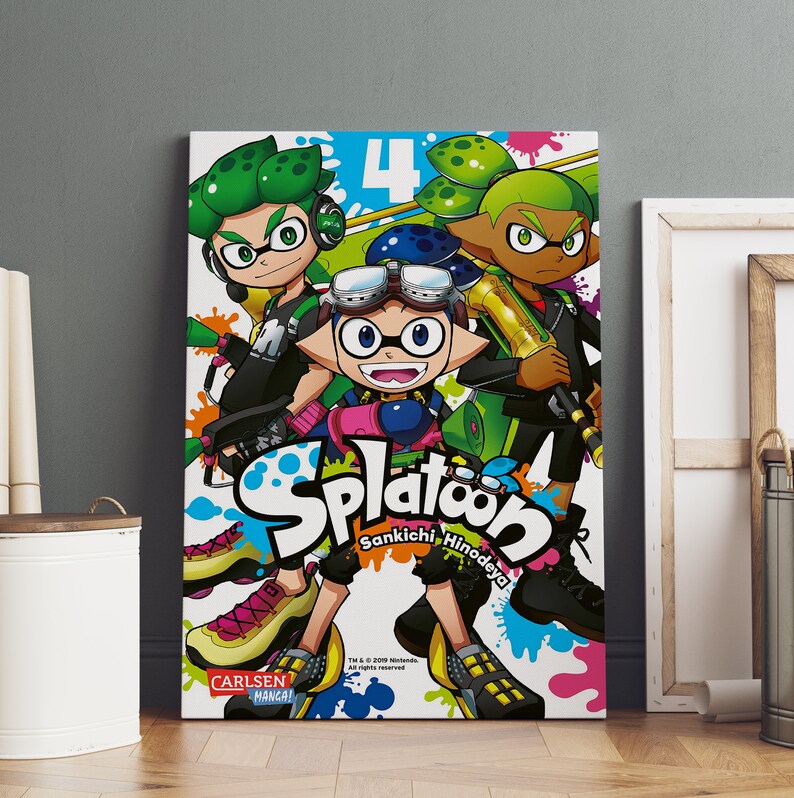 Splatoon Poster Rolled Canvas Print Gaming Room Gift - Etsy