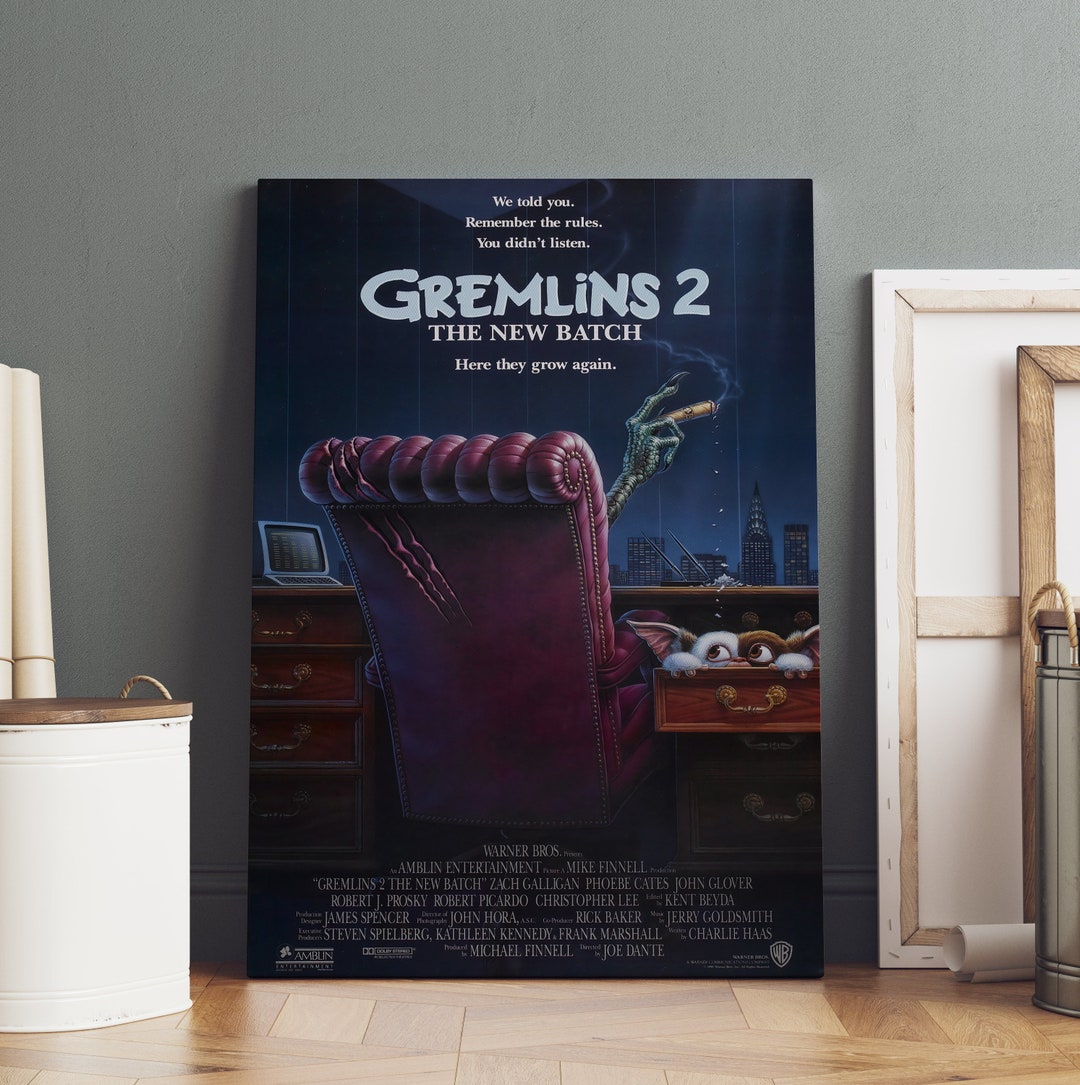 Gremlins Poster Gremlins Movie Canvas Rolled Canvas Print Movie Room ...