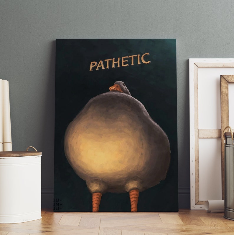 Pathetic Animal Poster | Duck Print | Rolled Canvas Print - Etsy