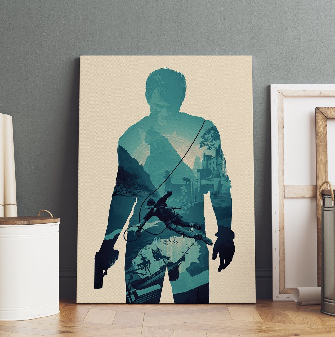 Uncharted Poster Rolled Canvas Print Gaming Room Gift 1 - Etsy