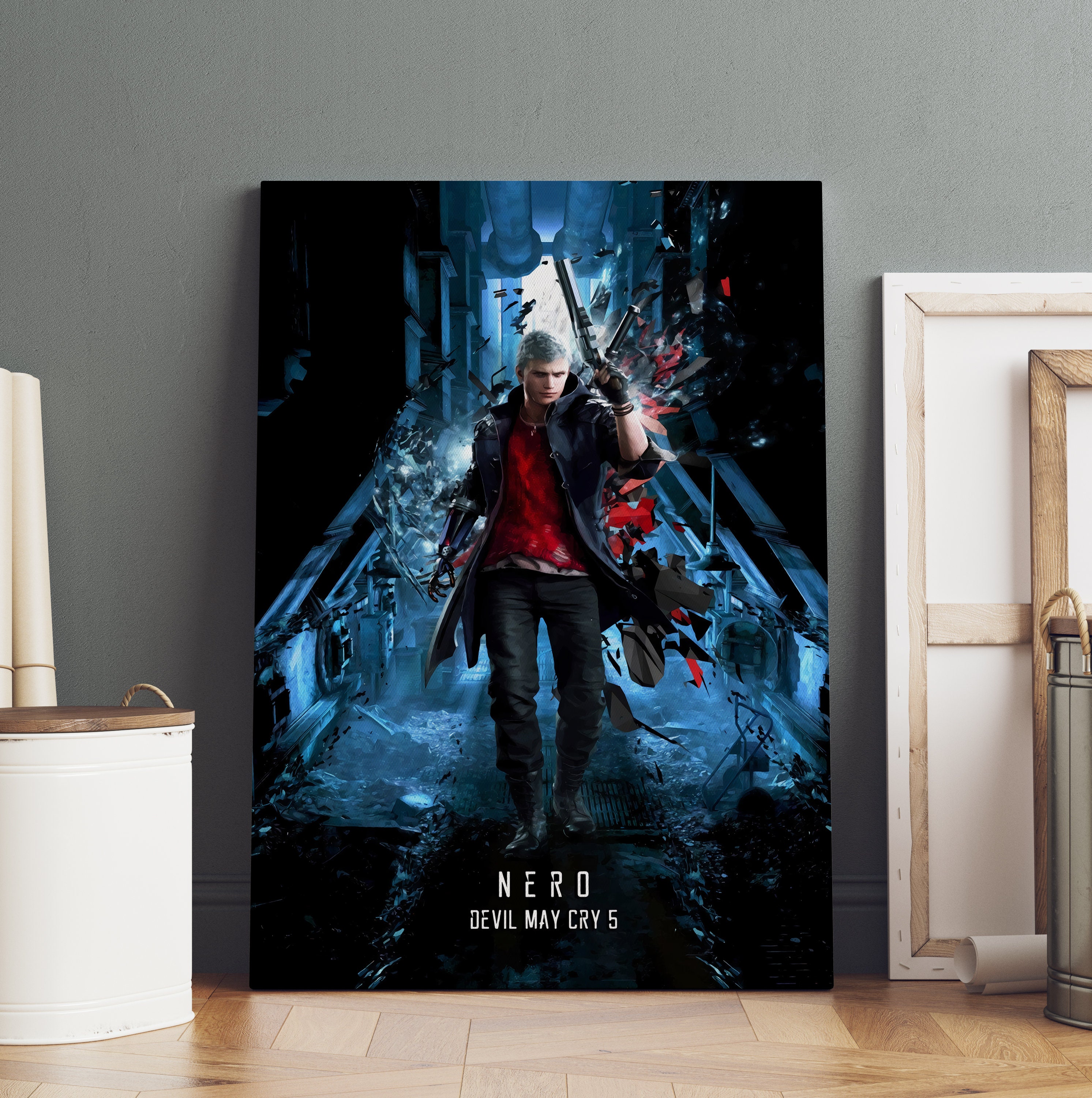 Devil May Cry Poster Rolled Canvas Print Gaming Room Gift - Etsy