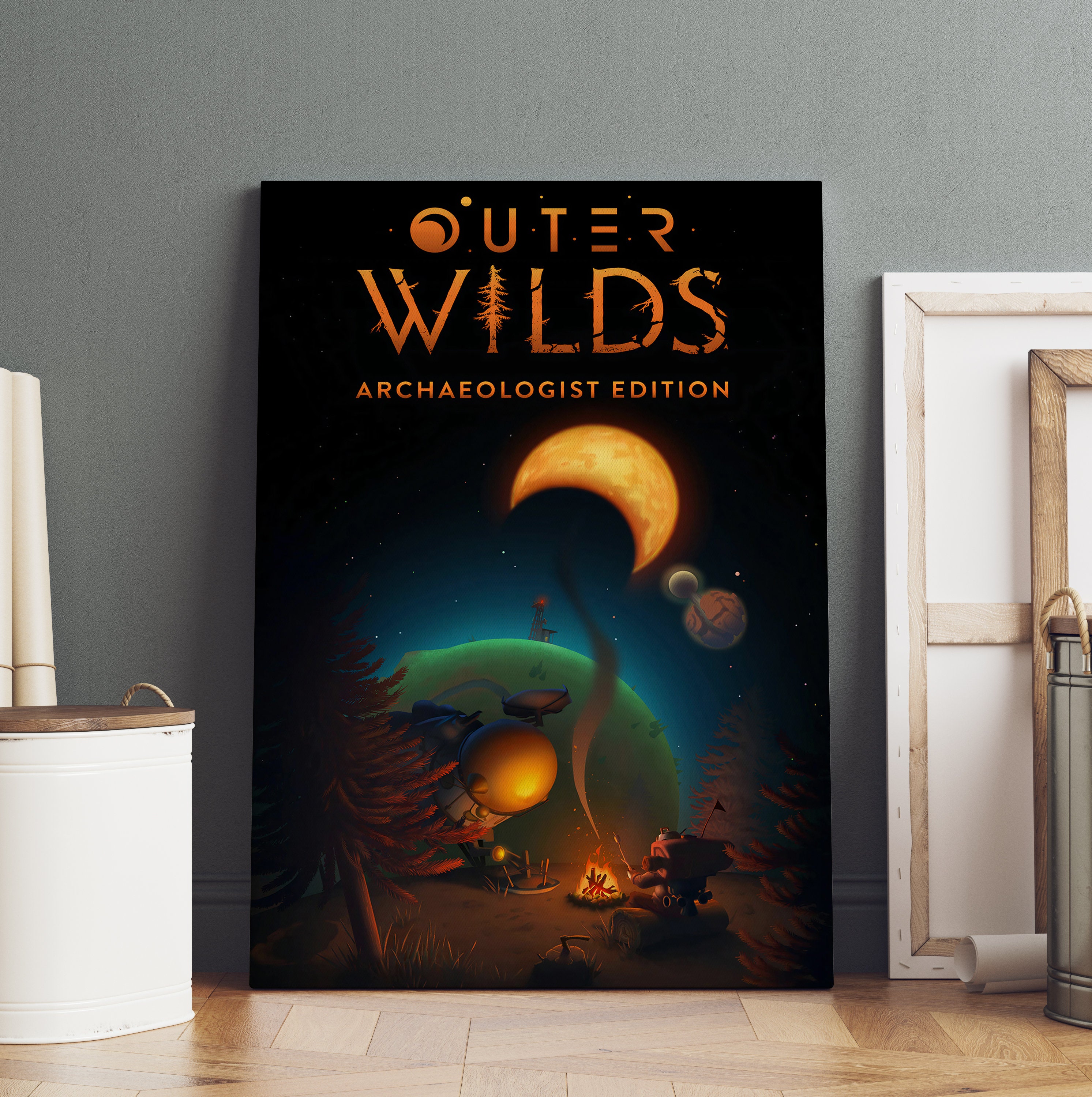 Outer Wilds Poster Rolled Canvas Print Gaming Room Gift 2 - Etsy