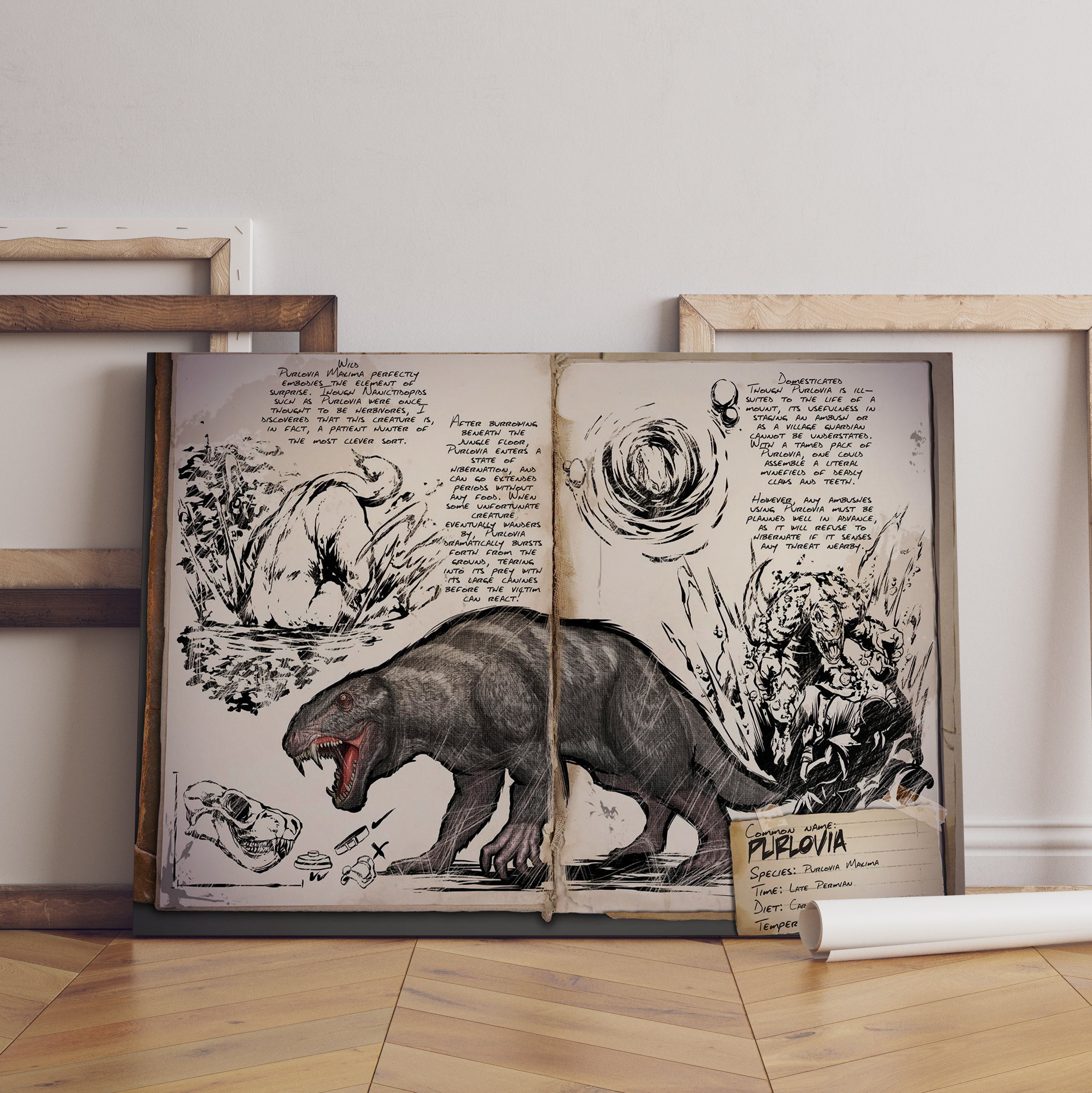 ARK Survival Evolved Poster Rolled Canvas Print Gaming Room Gift 2 - Etsy