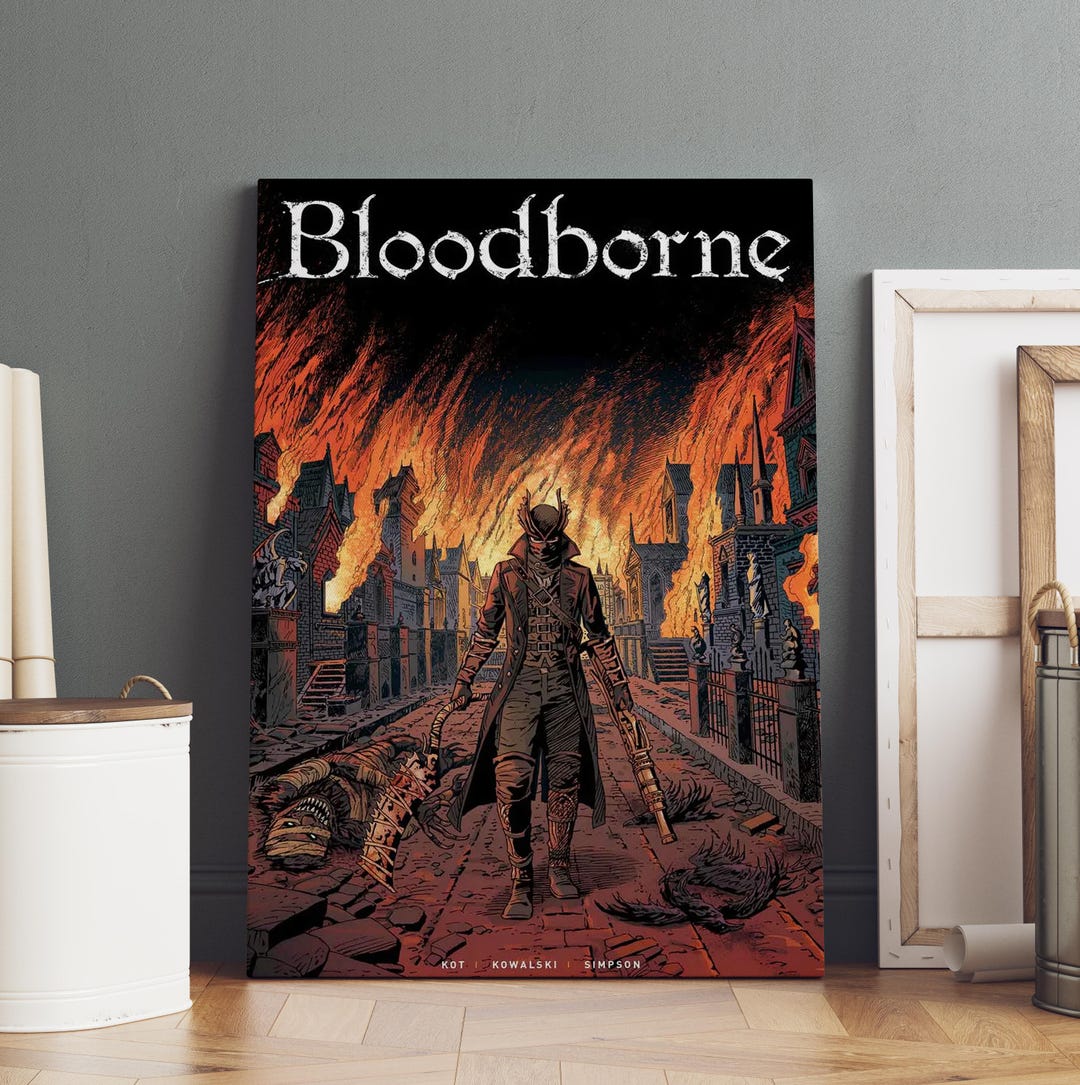 Bloodborne Poster | Bloodborne Rolled Canvas Print | Gaming Room Gift ...