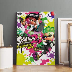 Splatoon Poster Rolled Canvas Print Gaming Room Gift - Etsy
