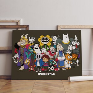 Undertale Poster | Rolled Canvas Print | Gaming Room Gift #1 - Etsy