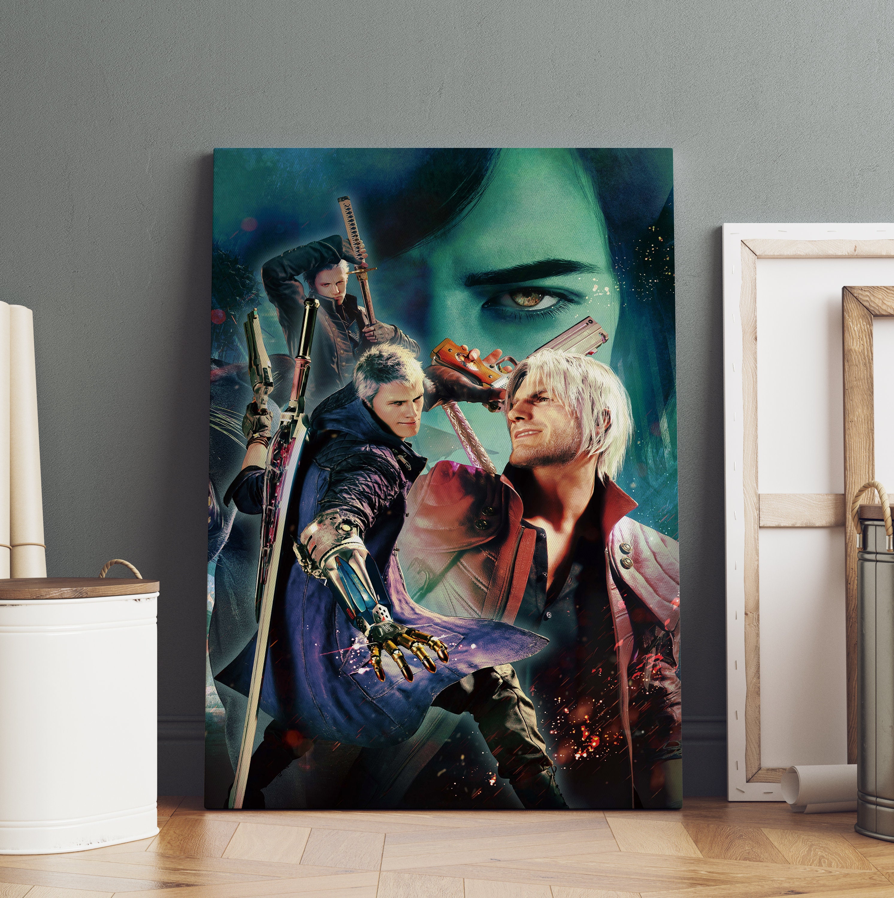 Devil May Cry Poster Rolled Canvas Print Gaming Room Gift - Etsy