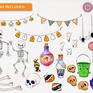 Watercolor Halloween Clipart, Halloween PNG Commercial Use, Candy Corn ...
