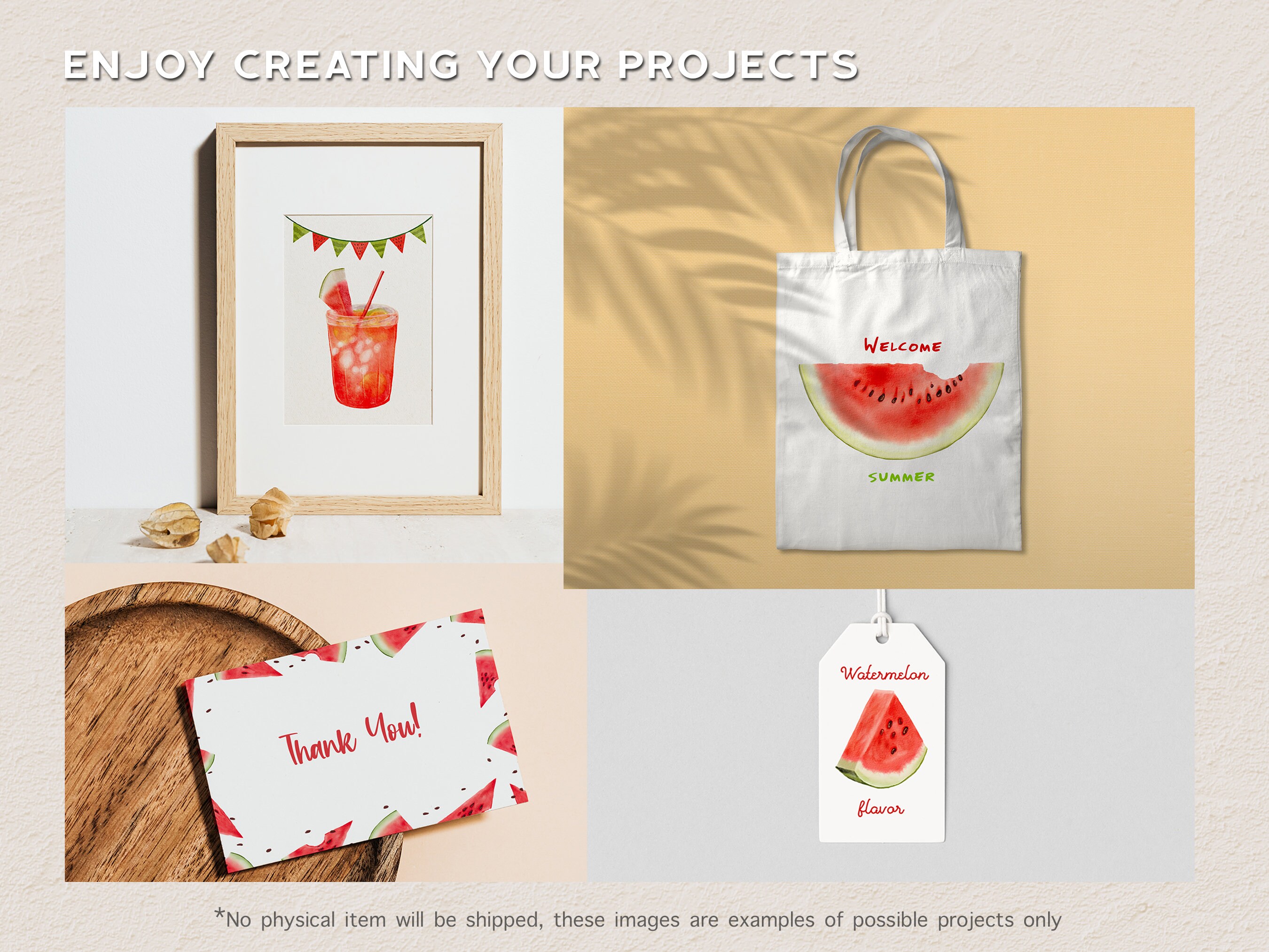 Watermelon Clipart Watercolor Clipart Fruit Clipart - Etsy