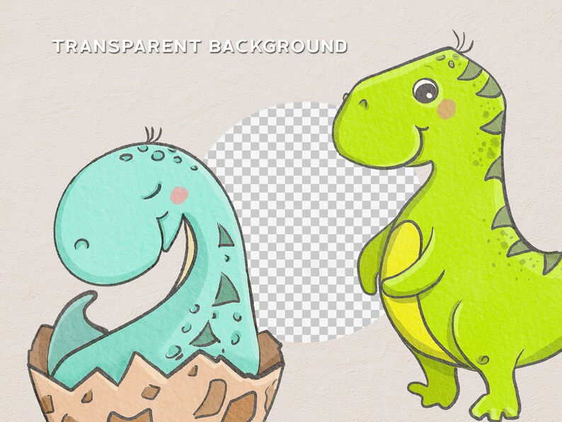 Dinosaur Clipart PNG, Watercolor Dinosaur Clipart, T Rex Dinosaur ...