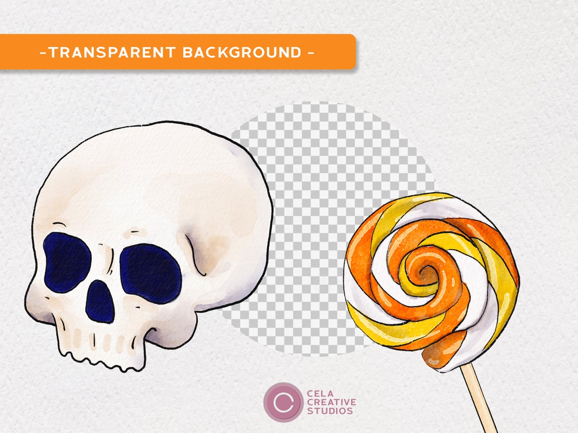 Watercolor Halloween Clipart Halloween PNG Commercial Use - Etsy