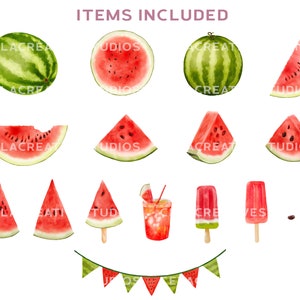 Watermelon Clipart, Watercolor Clipart, Fruit Clipart Watermelon Png ...