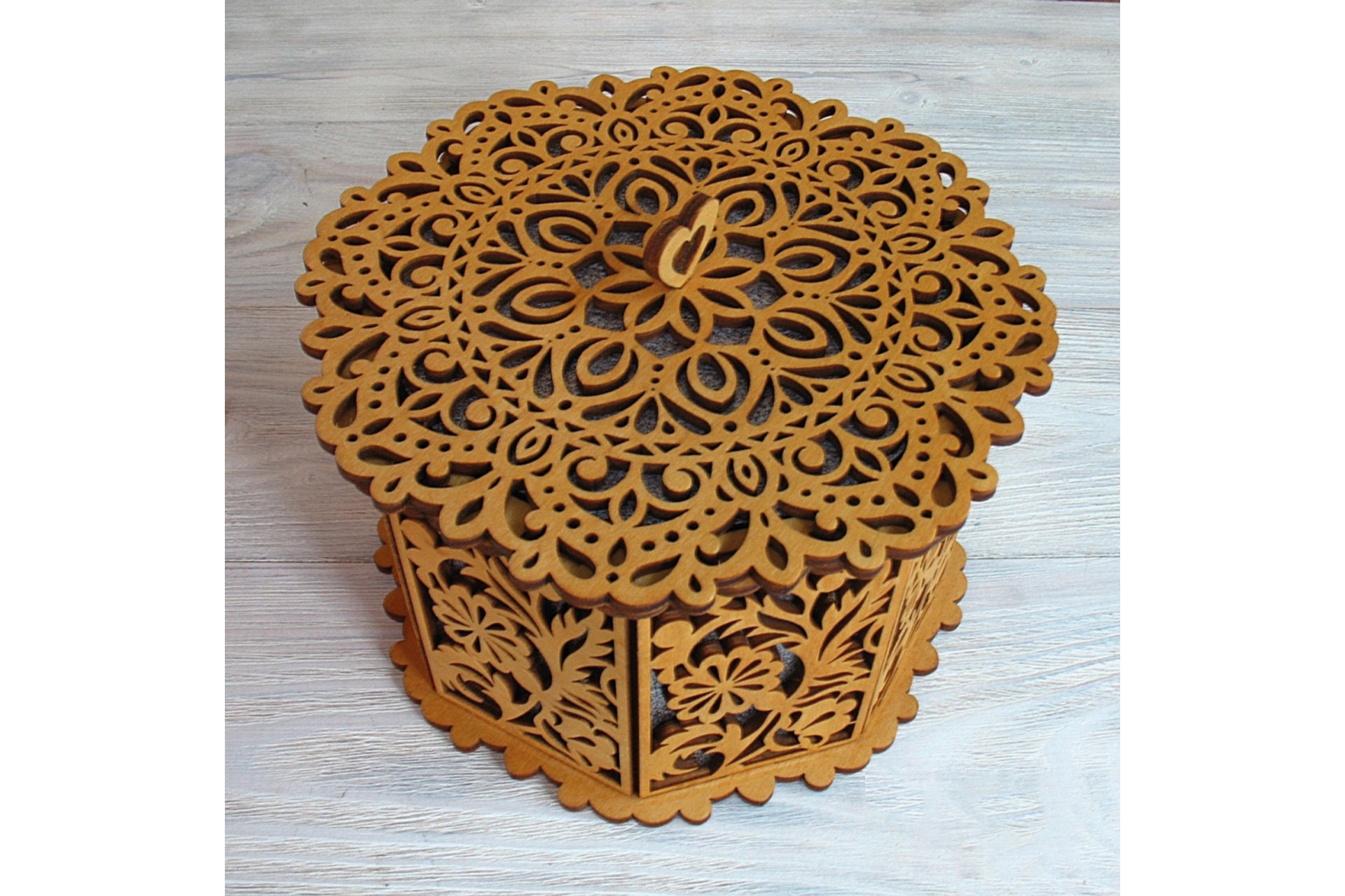 Laser Cut Decorative Box With Floral Pattern 3mm Instant Download ...