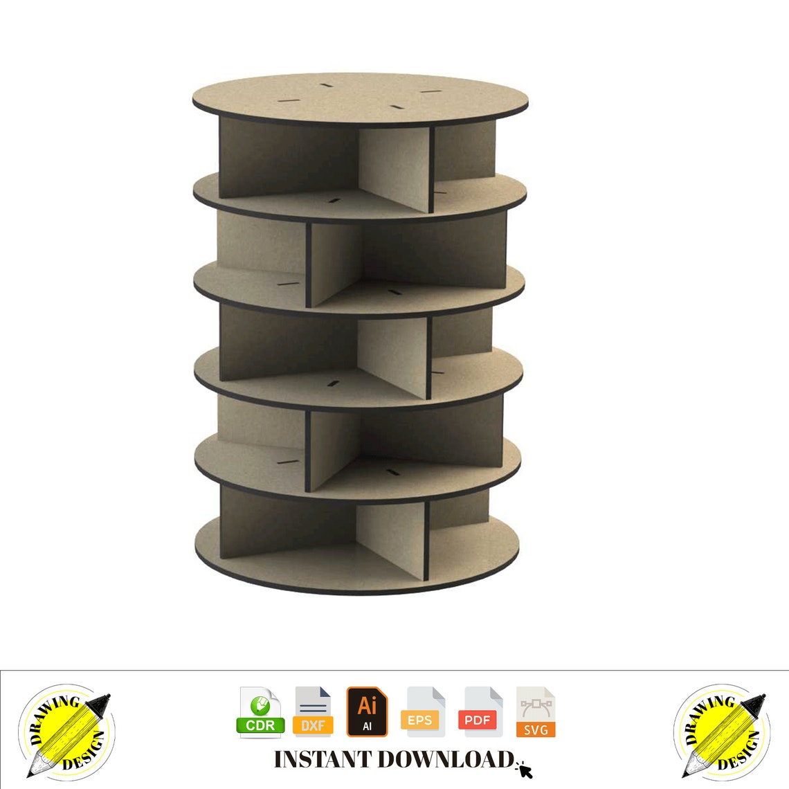 Laser Cut Shoe Rack Round Shape Shoe Cabinet 6mm Instant - Etsy