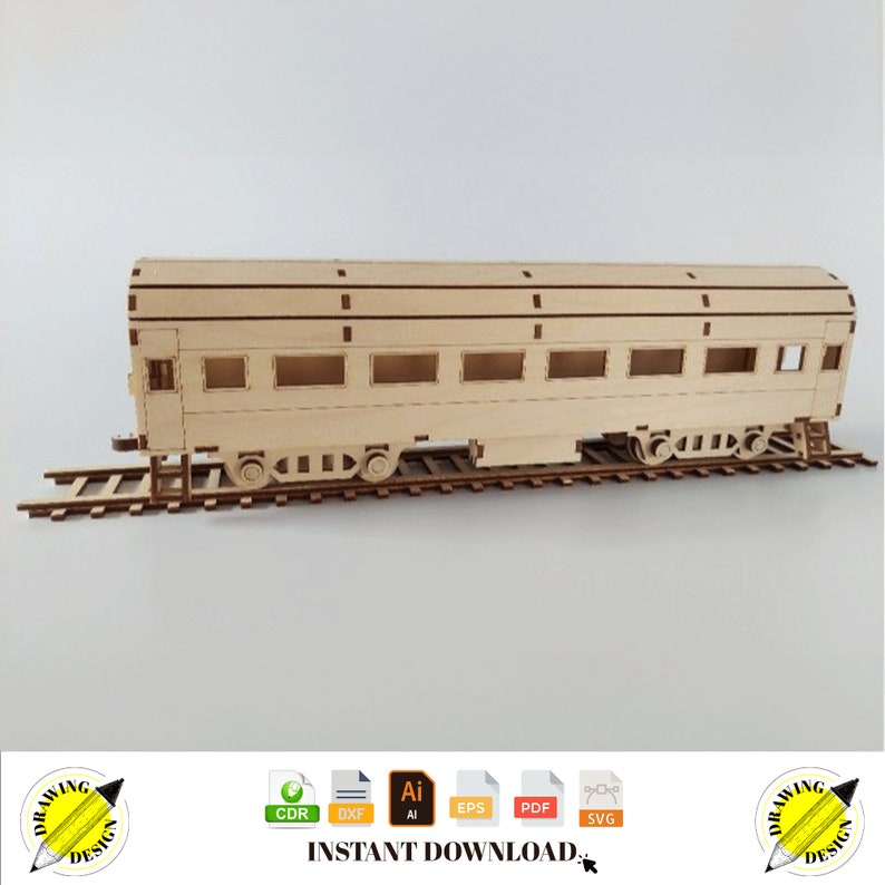 Laser Cut Toy Locomotive Train Engine Passenger Car Goods - Etsy