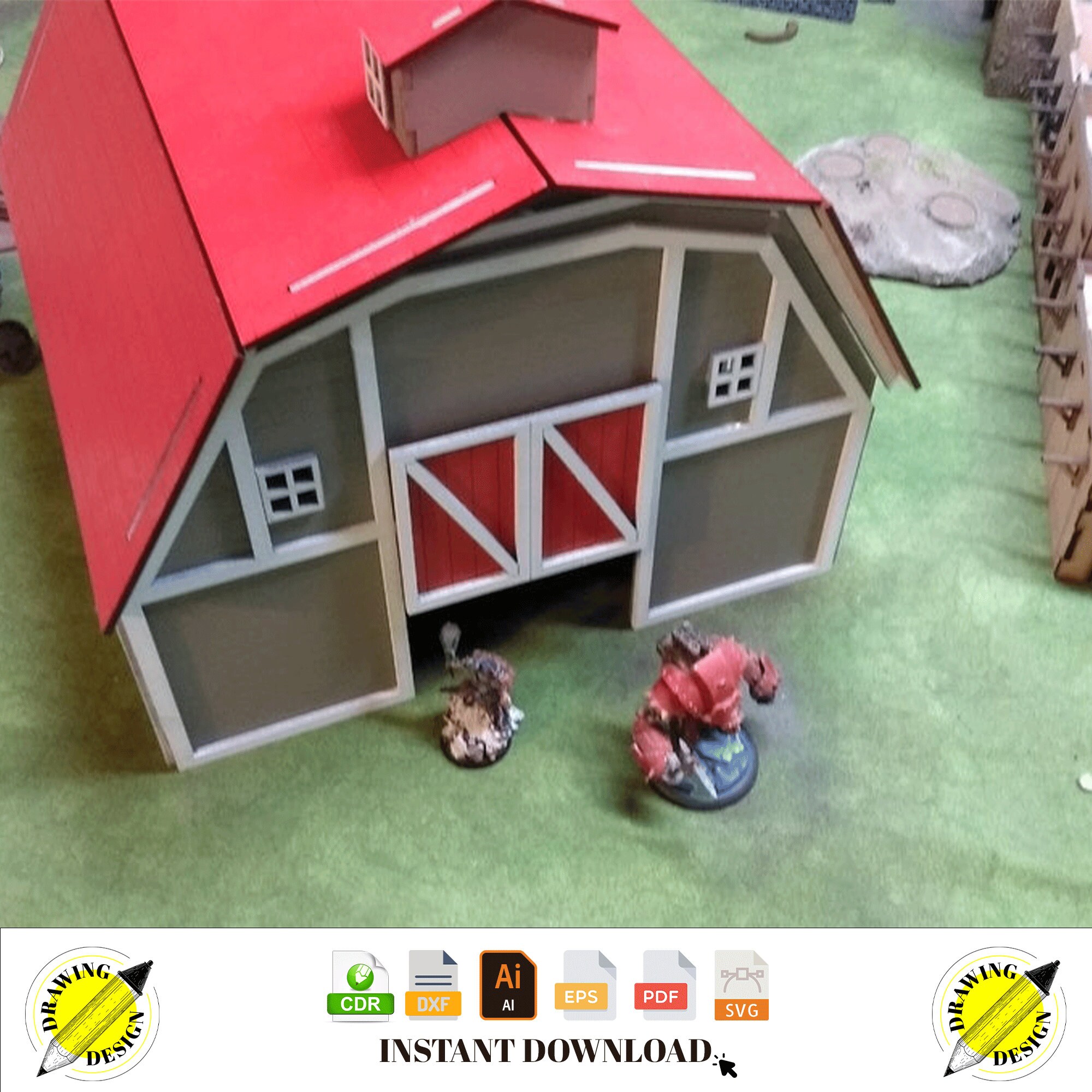 Laser Cut Barn Instant Download Vector Files Cdr Dxf Svg Ai - Etsy