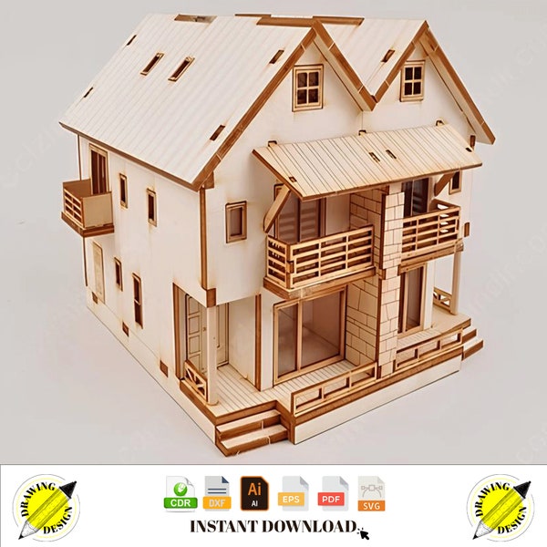 Laser Cut Files House - Etsy