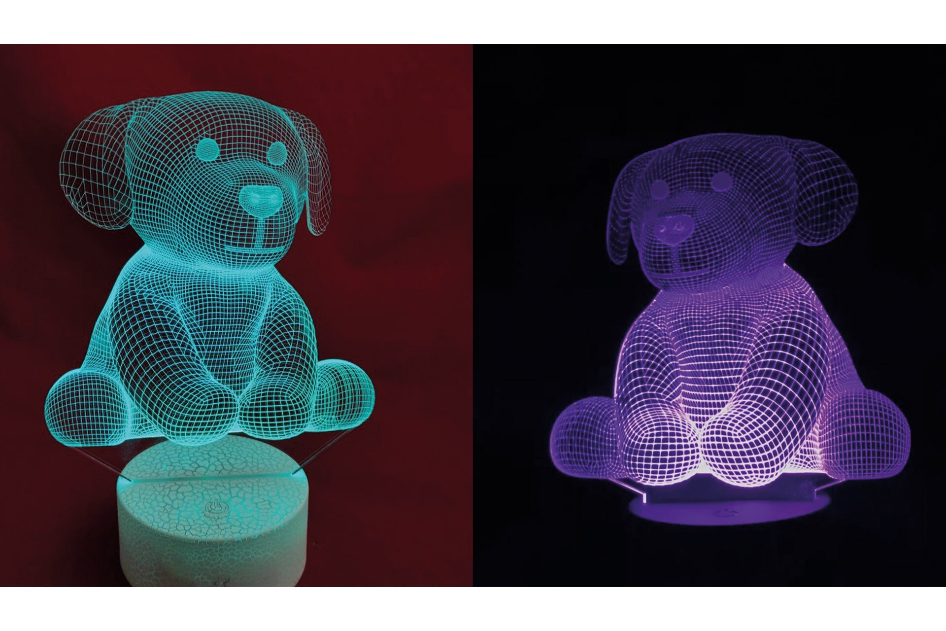 Laser Cut Dog Puppy 3D Lamp Instant Download Vector Files Cdr - Etsy