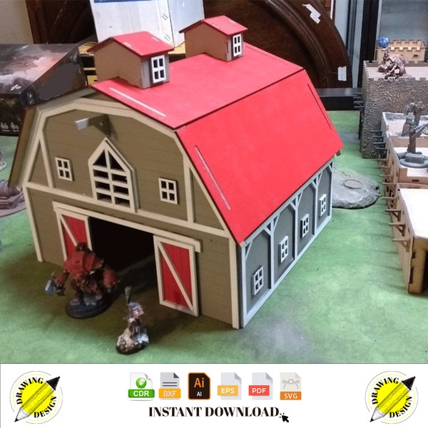 Barn Dxf - Etsy