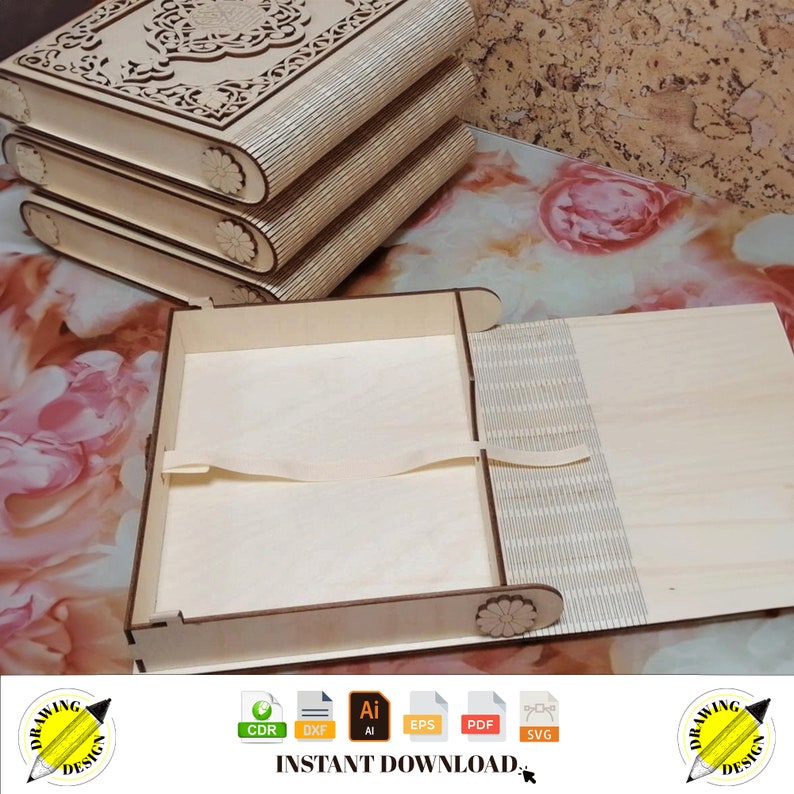 Laser Cut Wooden Decorative Quran Box Instant Download Vector Files Cdr ...
