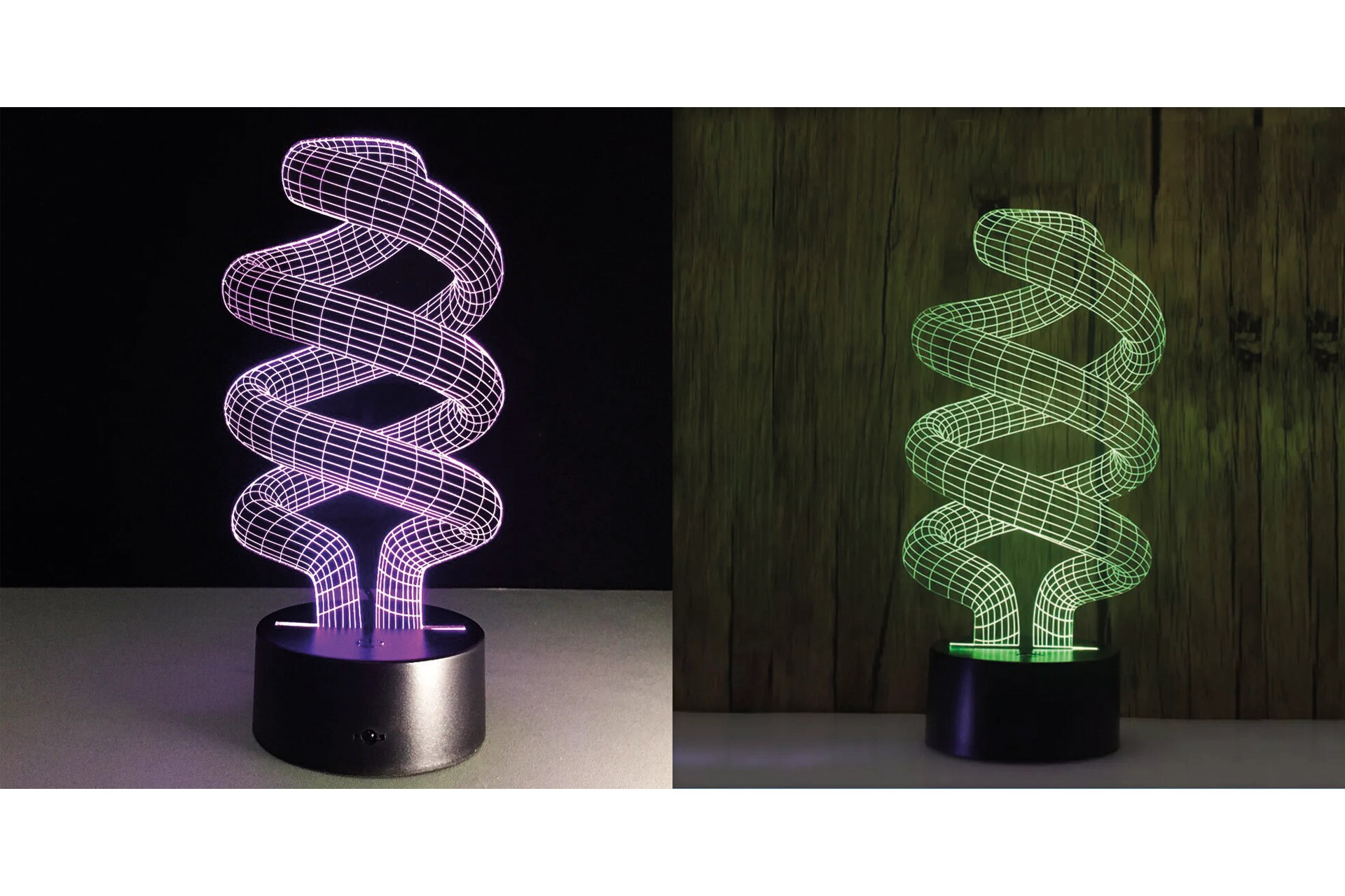 Laser Cut Spiral Shape 3D Illusion Lamp Instant Download - Etsy
