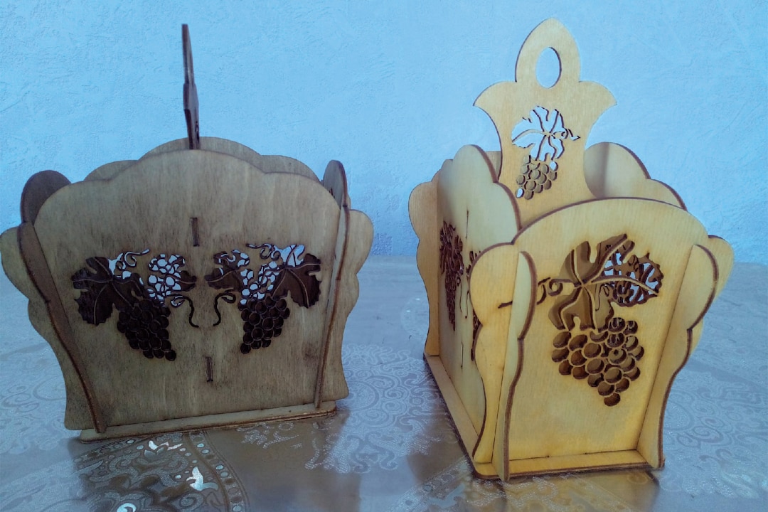 Laser Cut Decorative Kitchen Caddy Instant Download Vector - Etsy