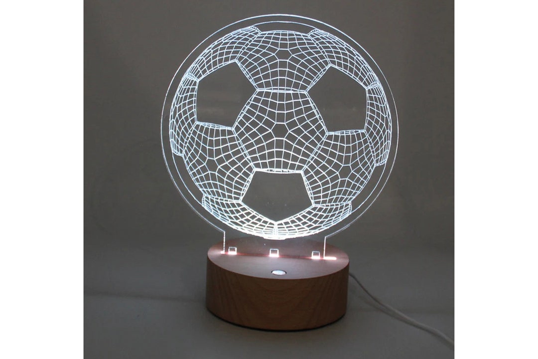 Laser Cut Soccer Ball 3D Night Light Instant Download Vector - Etsy