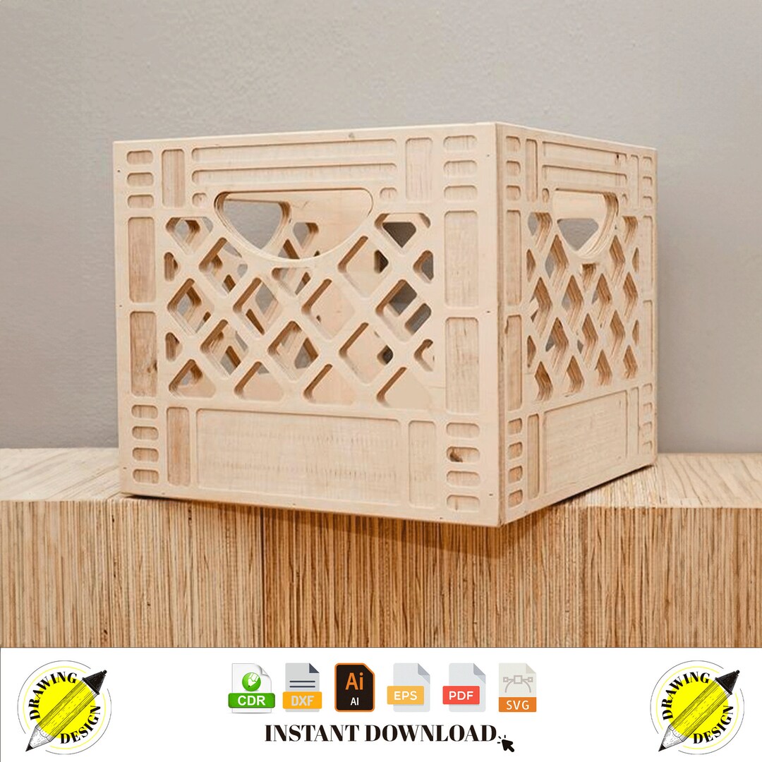 Laser Cut Wood Box With Handle 10mm Instant Download Vector Files Cdr ...