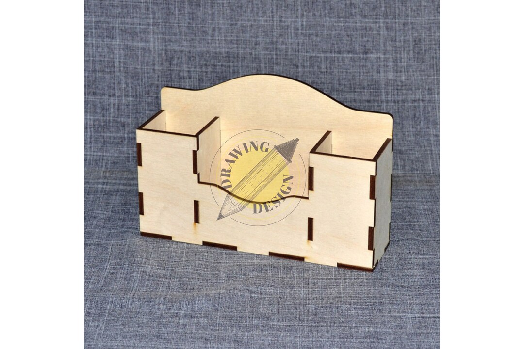 Laser Cut Simple Desk Organizer 4mm Instant Download Vector Files Cdr ...