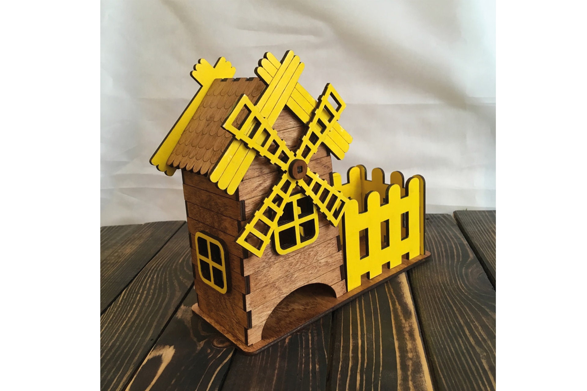 Laser Cut Windmill Tea House With Candy Box Tea Bag Holder - Etsy